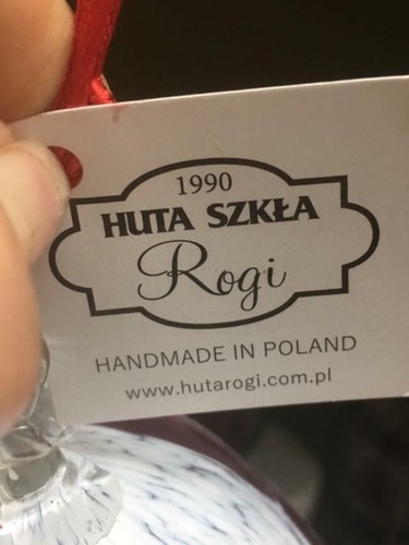 HUTA SZKEA Rogi NWT Witches Ball, Globe Sun Catcher Pink/White Poland ...