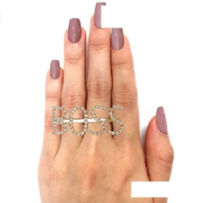 GOLD TWO FINGER BOSS RING ( 2974 ) | eBay