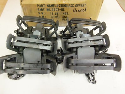 6 Bridger # 3 Dogless Offset 4 Coil Spring Foothold Traps Coyote Fox ...
