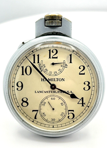 1942 Hamilton Model 22 Navy Bureau of Ships Chronometer watch with 21 ...