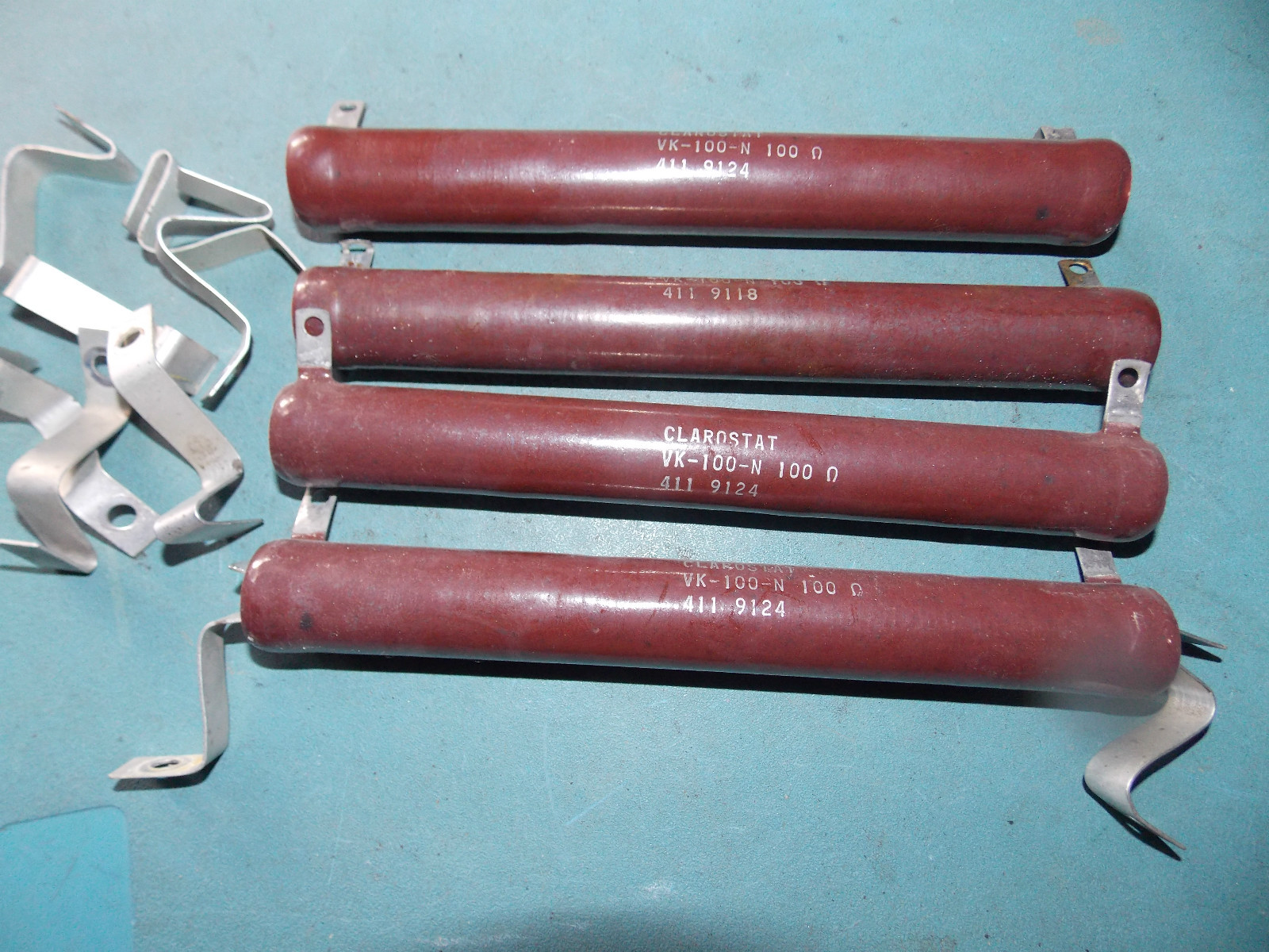 Lot of 4 Clarostat VK-100-N 100 Ohm Resistors with Mounting Brackets | eBay