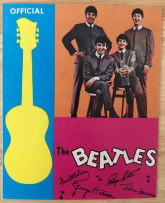 THE BEATLES DISPLAY CARD FOR THE BEATLES TIE TACK PIN COLOR 1964 | eBay