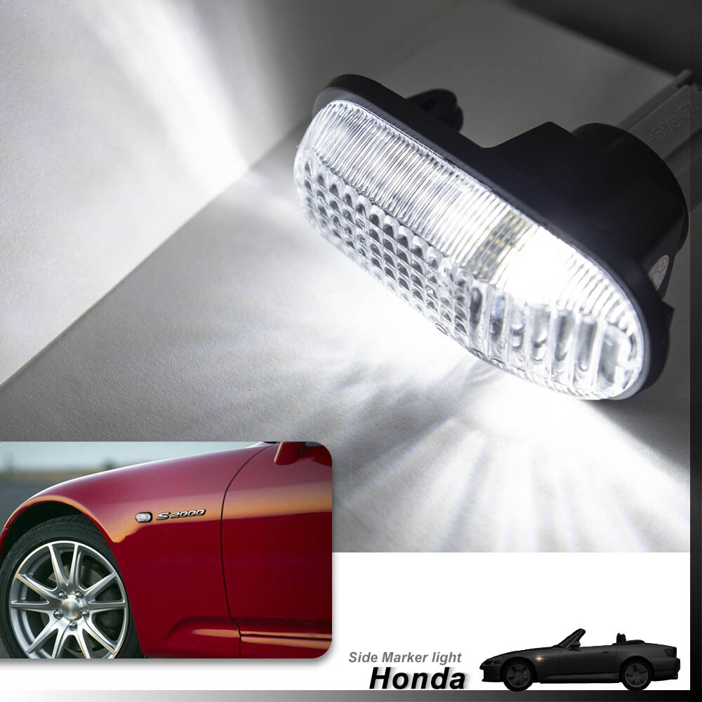 Clear Lens White Led Front Side Marker Light for 00-09 Honda S2000 S2K ...