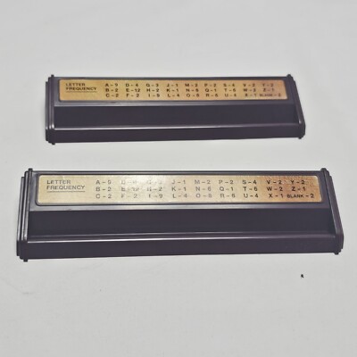 Scrabble Deluxe Edition 2 replacement tile rack holders pre-owned nice ...