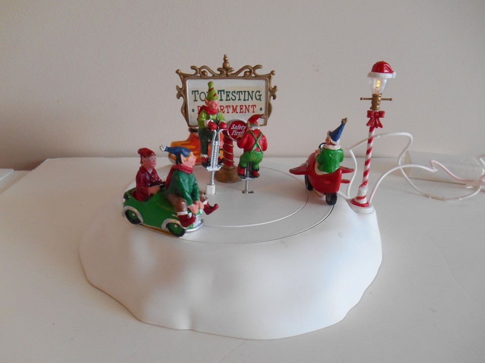 Lemax Toy Testing Lighted & Animated Elves #74685 | eBay