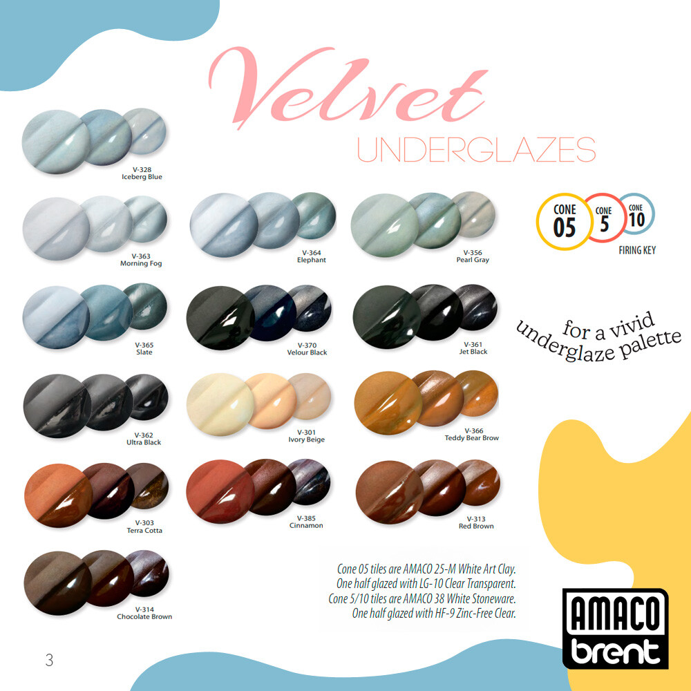 Amaco Underglazes Color Chart AMACO Semi Moist Underglaze Set #108