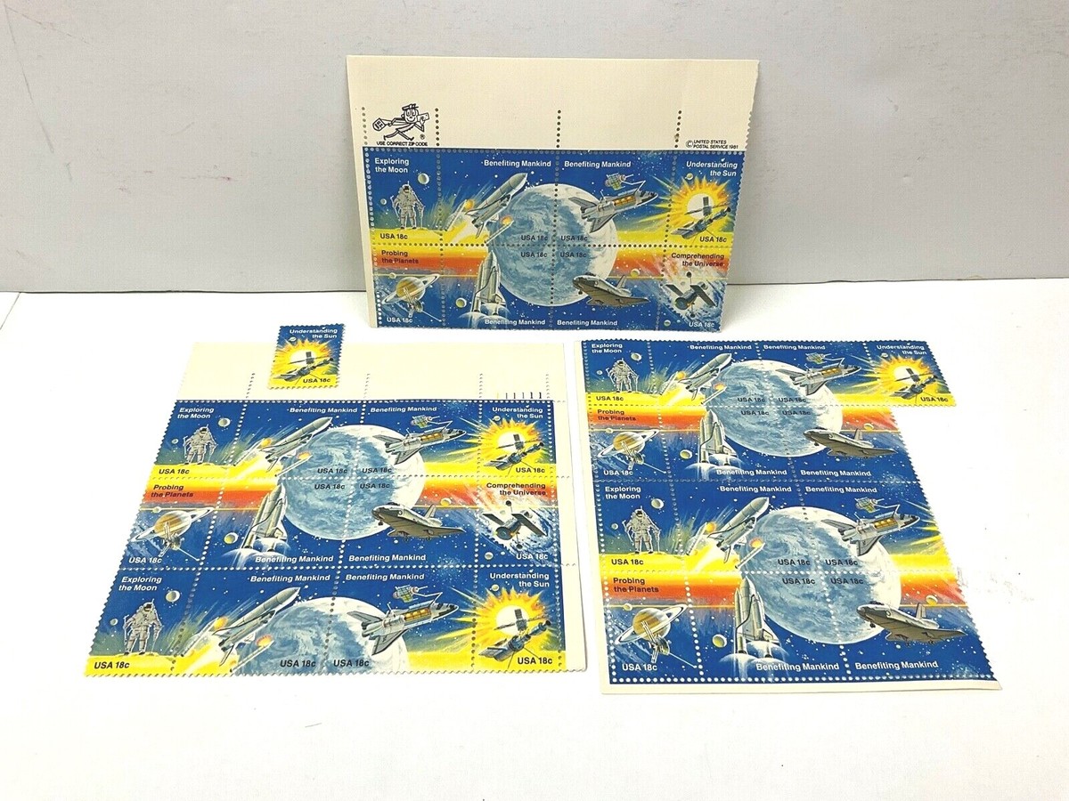 Nasa Space Stamp M19 US Space Collection, 25 Stamps, Mint Mystic