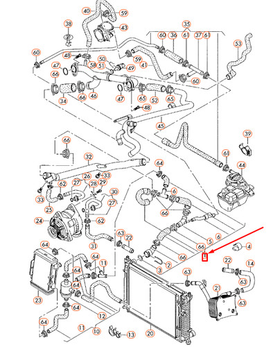 2005-2008 Audi A4 B7 Radiator Upper Hose 8E0121070B | Genuine OEM ...