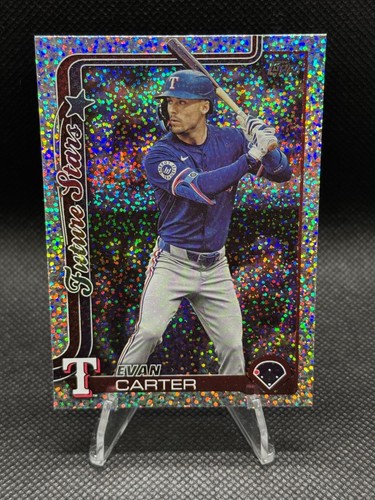 EVAN CARTER 2025 Topps Series 1 Celebration CONFETTI FOIL #288 Texas ...