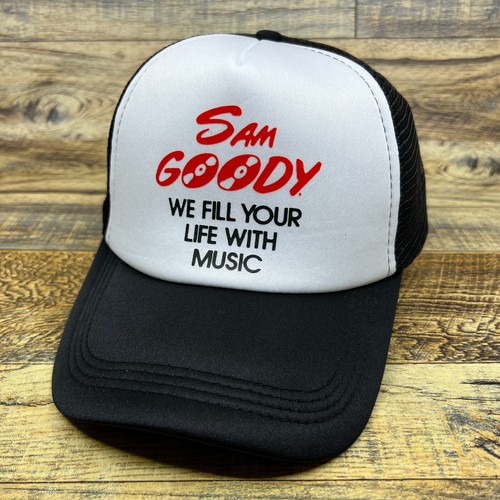 Sam Goody Mens Trucker Hat Black Snapback Defunct Record Store Baseball ...