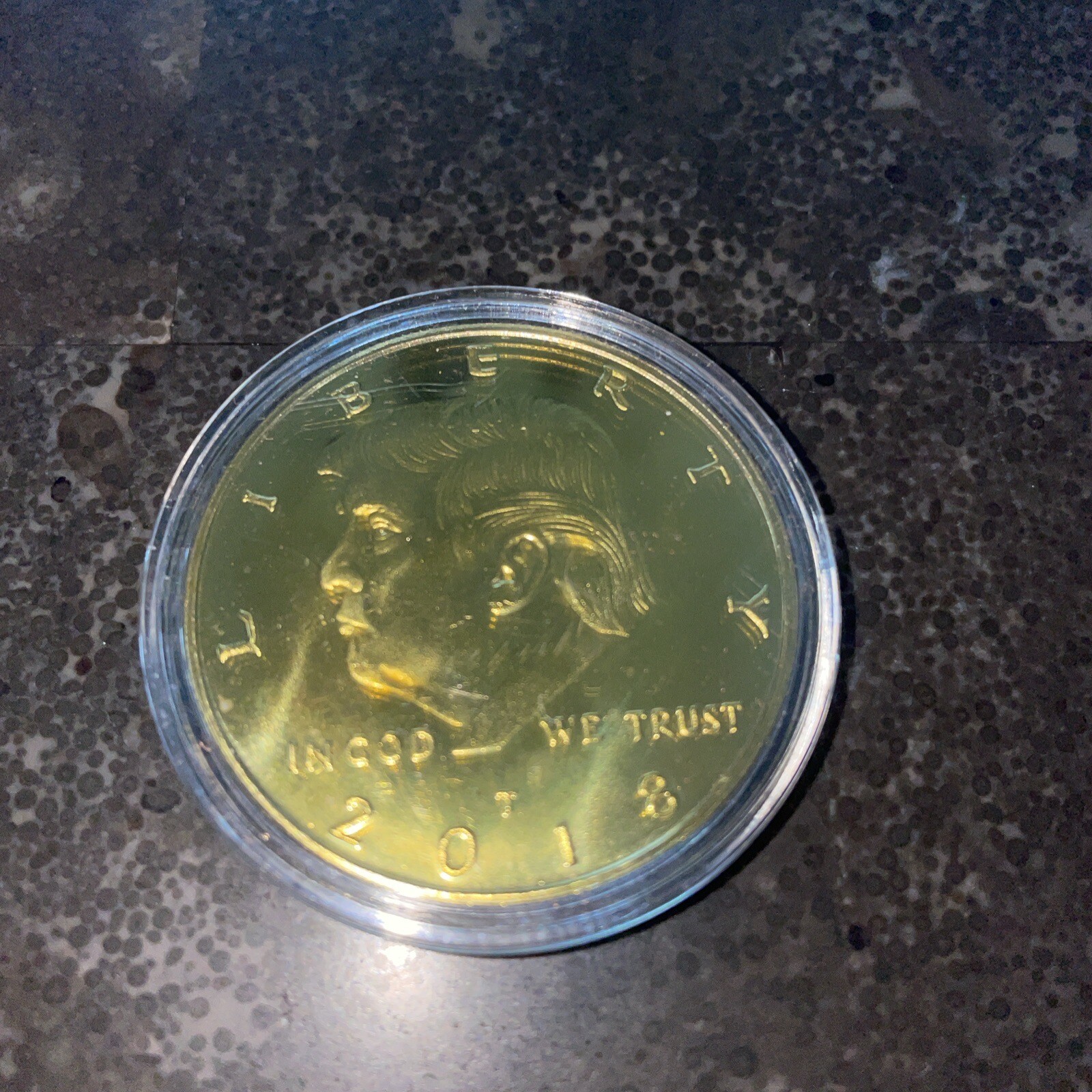 Donald Trump 2024 24K Gold Plated Collectible Eagle Coin with Plastic ...