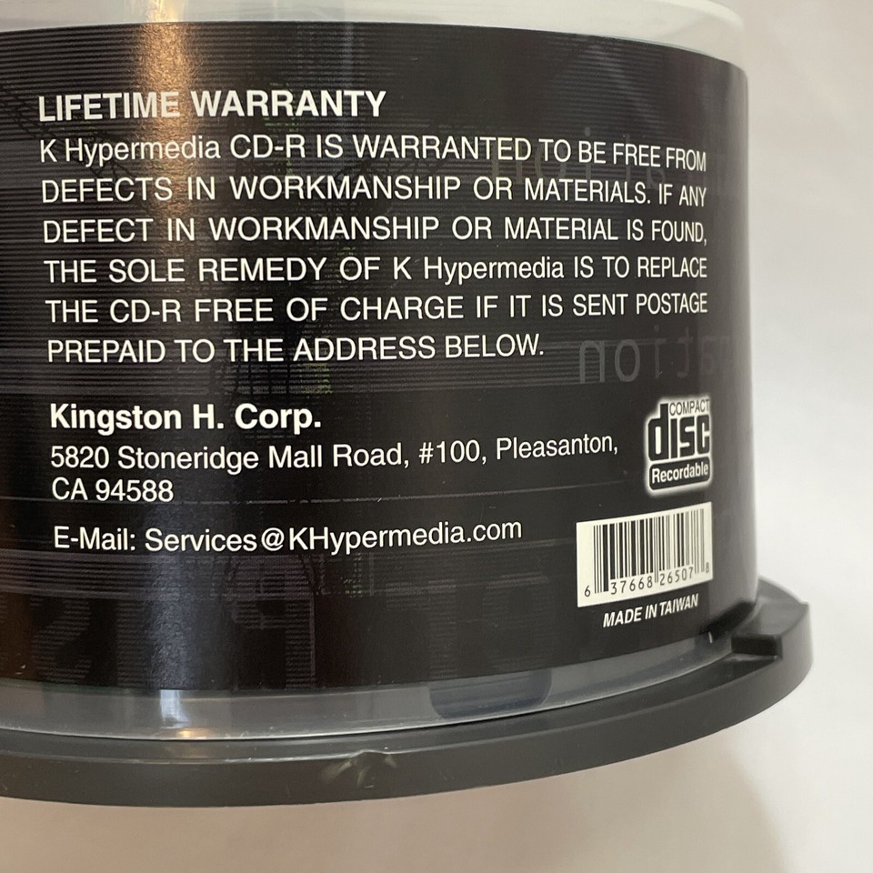 CD-R 80 Min 700MB 50-Pack Blank Compact Disc Recordable 12X KHypermedia ...