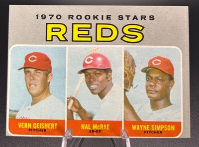 1970 Topps Baseball #683 Reds Rookie Stars Hal McRae/Simpson/Geishert ...