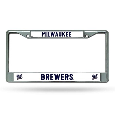 Milwaukee Brewers Premium Metal License Plate Frame Chrome Tag Cover ...