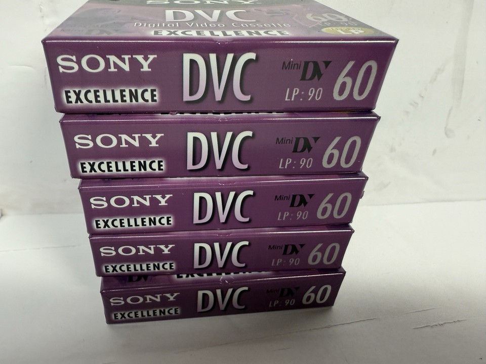 Lot of 5 NEW Sony DVC Digital Video Cassette Tape Mini DV Premium Color ...