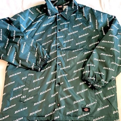 Dickies Men's Nylon Windbreaker Jacket Snap Front, Lined, Size L | eBay