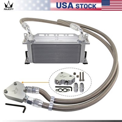 16 Row Engine Oil Cooler Kit For LS1 LS2 LS3 LS6 LS7 4.8L 6.0L 6.2L GM ...