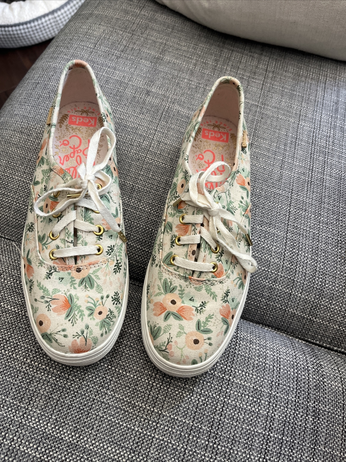 Rifle Paper Co Wildflower Triple Decker Keds sz 7 - Gem