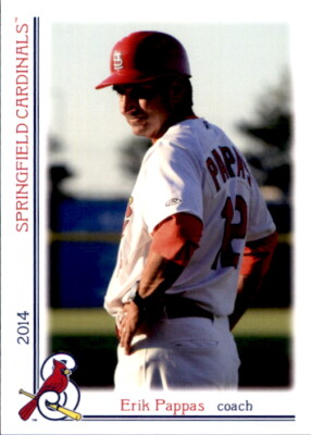 2014 Springfield Cardinals Team Issue #15 Erik Pappas Coach Baseball ...