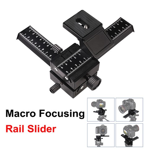 4-Way Macro Focusing Rail Slider Close-Up Shooting for Canon Sony Nikon ...