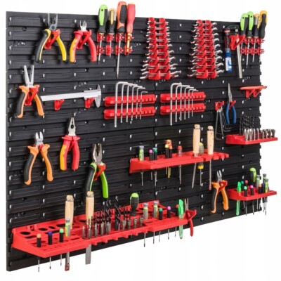 TOOL BOARD 115 x 78 CM WORKSHOP BOARD FOR TOOLS WALL MOUNTED DIY ...