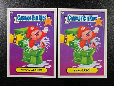 Super Mario Nintendo Bowser Spoof 2012 Garbage Pail Kids 2 Card Set | eBay