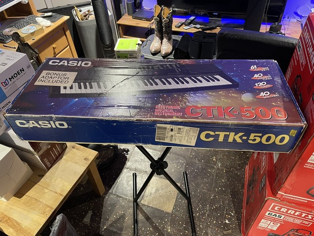 Casio CTK-500 Keyboard with #CS-3 Stand Works..READ for sale online | eBay