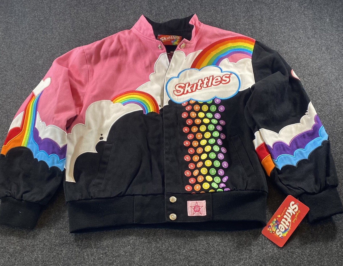 Skittles Nascar Jacket Vintage LIKE NEW! Ken Schrader #36 M&Ms Candy
