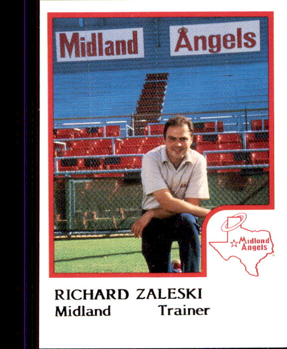 1986 Midland Angels ProCards #26 Richard Zaleski Trainer Baseball Card ...