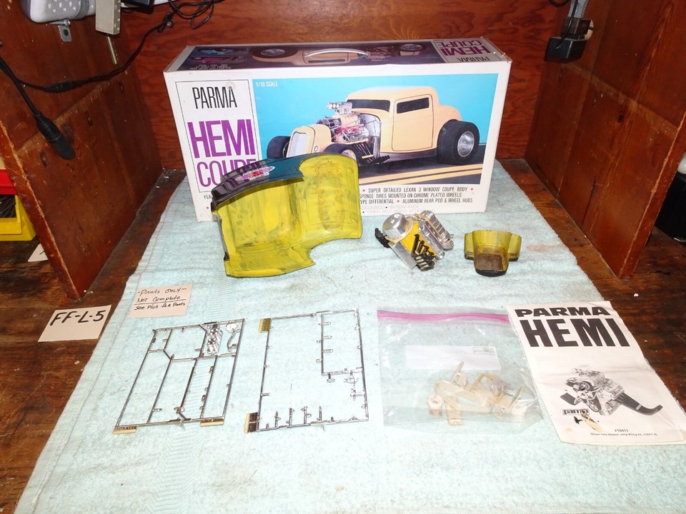 RARE Vintage Parma 1/10 HEMI Coupe R/C Model Kit #15080 (MISSING PARTS ...