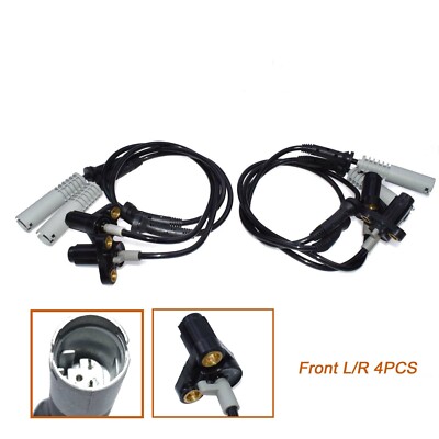 4 PCS Front LH RH ABS Wheel Speed Sensor For BMW 528i 540i 523i E39 ...