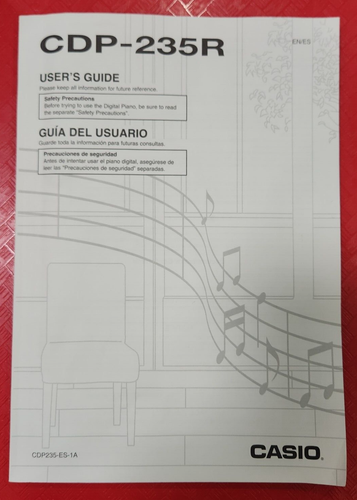 User's Guide Manual Casio 88 Key Digital Piano CDP-235R English/Spanish ...