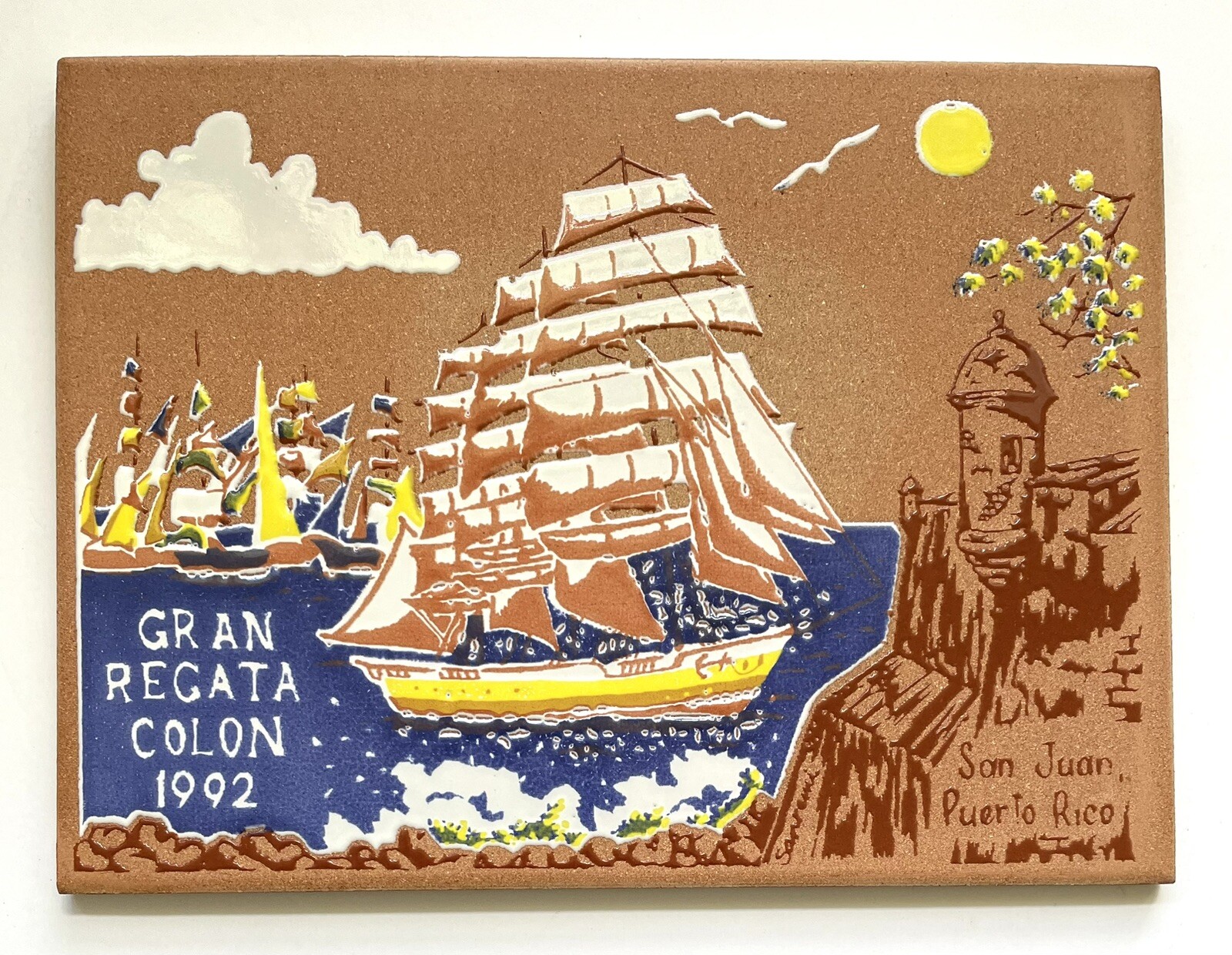 Tile Gran Regata Colon 1992 El Morro San Juan Puerto Rico Art Sanremi ...