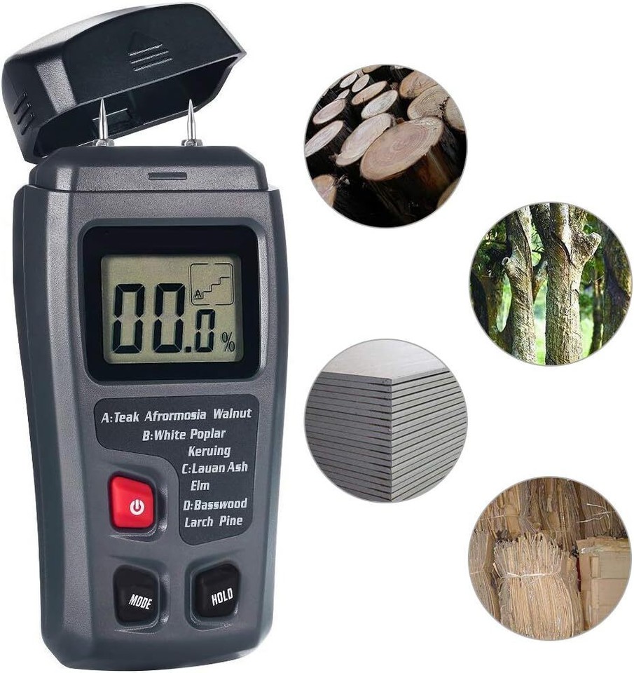 Digital LCD Wood Moisture Meter Detector Tester Wood Firewood Paper ...