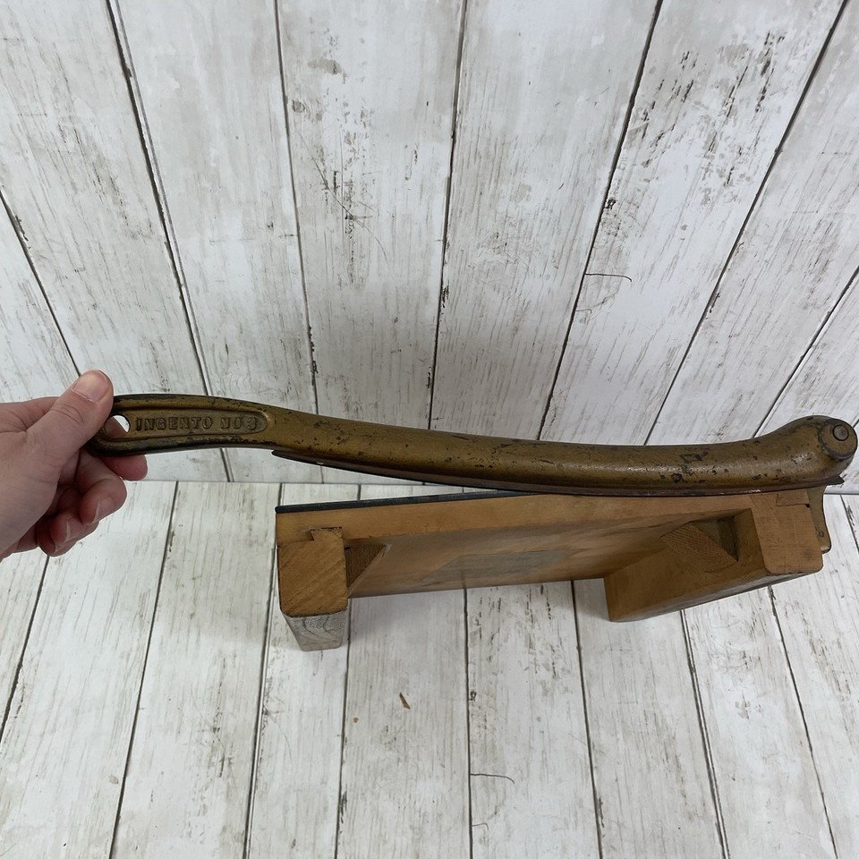 INGENTO No. 3 Vintage Paper Cutter by Ideal School Supply Co Guillotine ...