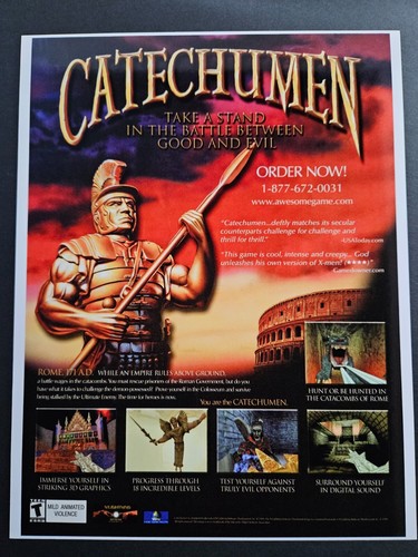 Catechumen PC Game 2004 Big Box Vintage Full Page Promo Ad Art Print ...