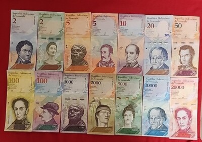 Lot. 14 Pcs Venezuela Paper Money Currency Set. 100 % Uncirculated | eBay