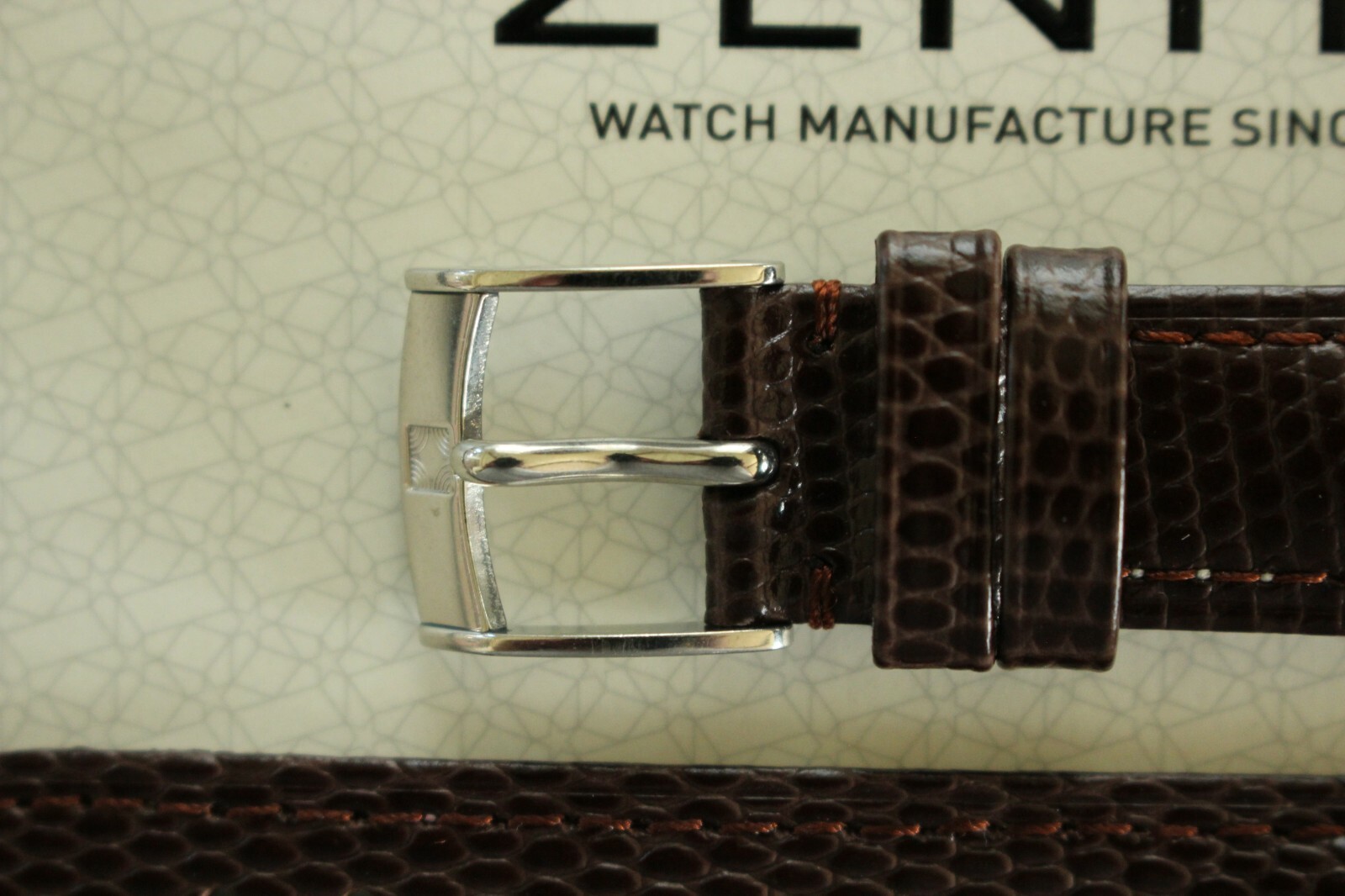 SILVER BUCKLE 18MM BROWN LIZARD WATCH BAND WATCHBAND STRAP BRACELET FOR ...
