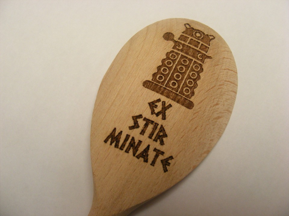STAR WARS STAR TREK DR WHO CHEWIE DARTH VADER BAKING WOODEN SPOON ...