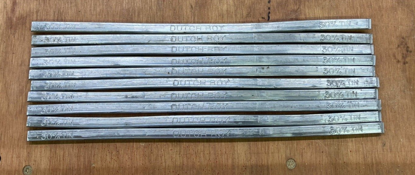 DUTCH BOY 30/70 LEAD BODY SOLDER STICKS APPROX 1/4 LBS BARS - 3 LBS ...