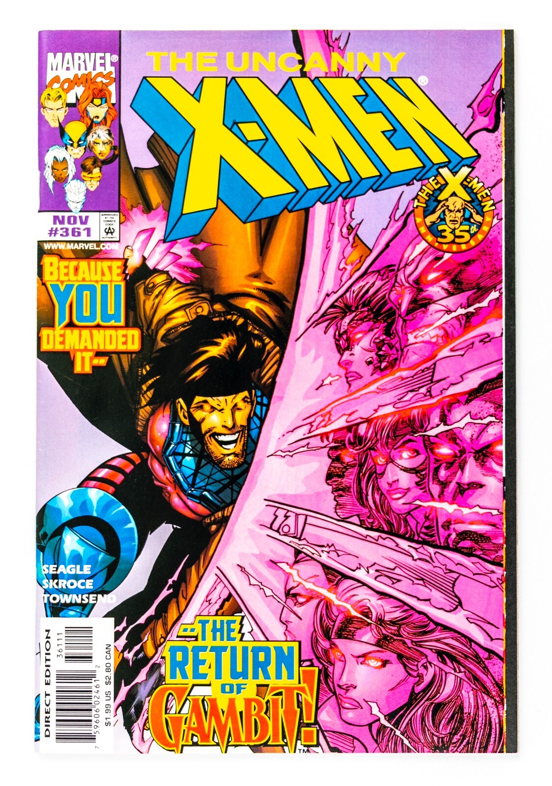 Uncanny X-Men #361 (1998 Marvel) The Return of Gambit! Andy Kubert ...