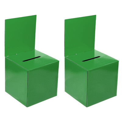 2Pcs Ballot Box Raffle Box with Removable Header Board Suggestion Box ...
