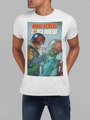 Mars Attacks T-Shirt Aliens Gamer Tee Retro Movie TV Cartoon Film Funny ...