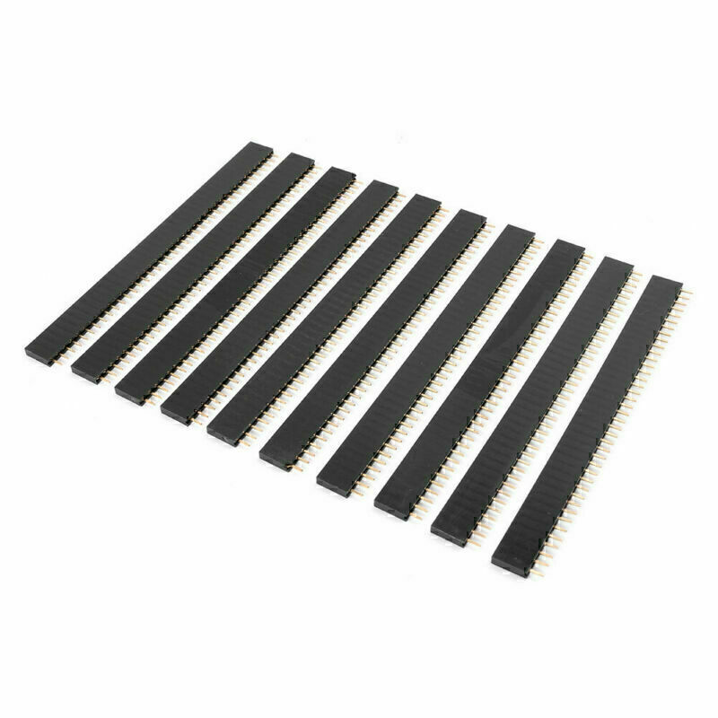 10x 2.54mm 40Pin Single Row Straight Female Pin Header Strip PCB ...