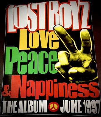 Lost Boyz Love Peace and Nappiness 1997 Official Promo Sticker 90s Hip ...
