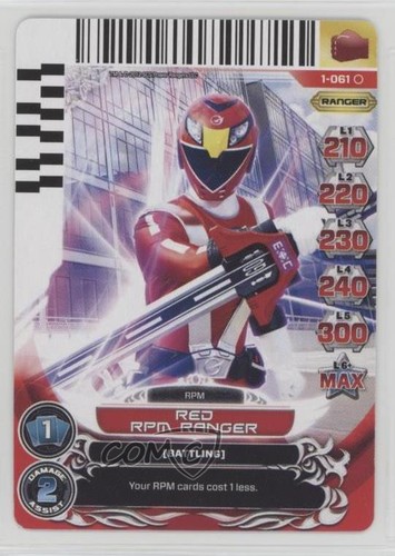 2013 Saban's Power Rangers - Action Card Game Red RPM Ranger #1-061 | eBay