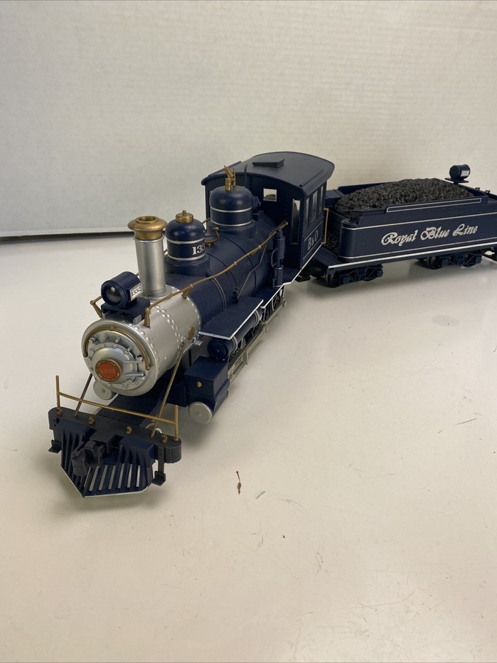 BACHMANN BIG HAULER ROYAL BLUE LINES 4-6-0 STEAM LOCOMOTIVE G SCALE ...