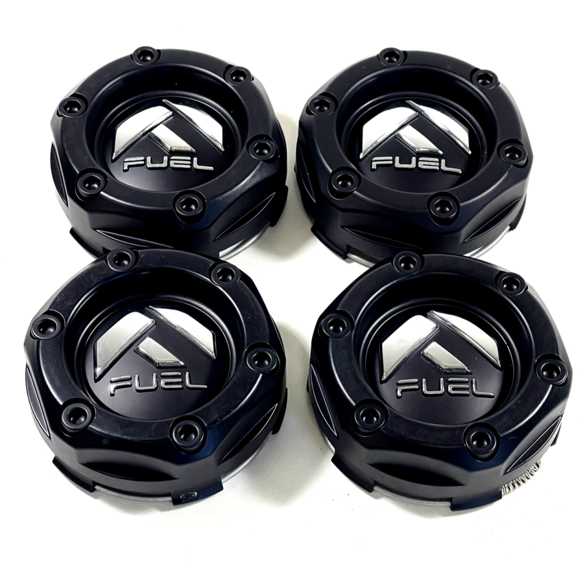 Fuel Black W/ Chrome Logo Wheel Center Cap Hub Cap 1003-44MB 3" (4 CAPS ...
