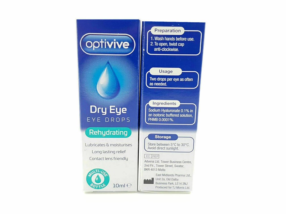 Optivive Eye Drops Rehydrating,Whitening,Tired,Allergy Contact Lens ...