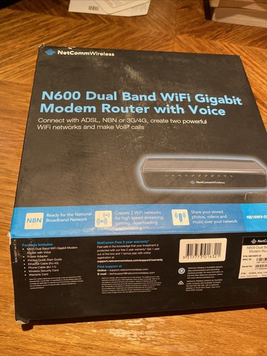 NetComm N600 Dual Band WiFi Gigabit Modem Router with Voice Wireless ...